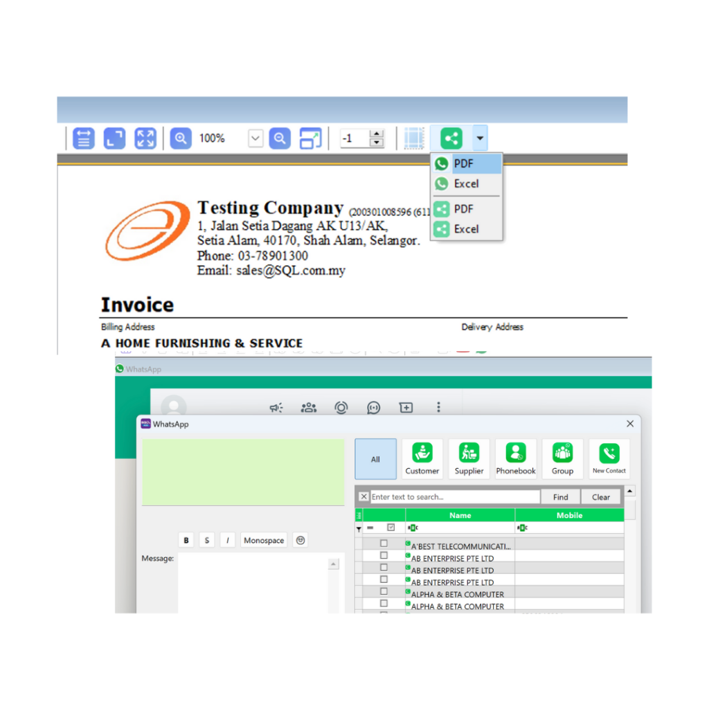 SQL Account – E Stream MSC